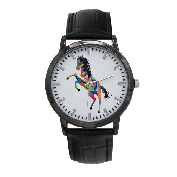 Painted Jumping Horse Fine Quartz Watches - Love My Barnyard
